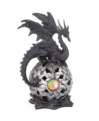 FC Design 8"H Black Dragon On Light Up LED Orb Fantasy Decoration ...