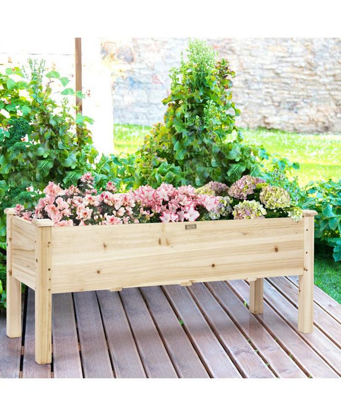 Slickblue Raised Garden Bed Elevated Planter Box Wood For Vegetable
