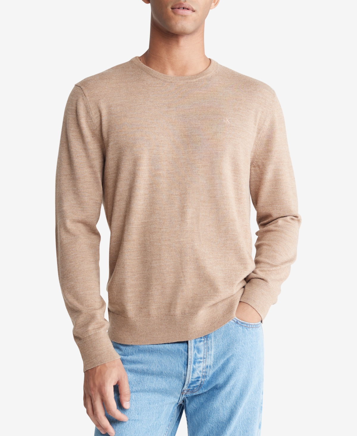 Click here for Calvin Klein Mens Extra Fine Merino Wool Blend Swe... prices