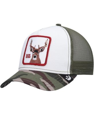 Men's White, Camo Goorin Bros Buck Fever Trucker Snapback Hat - Macy's