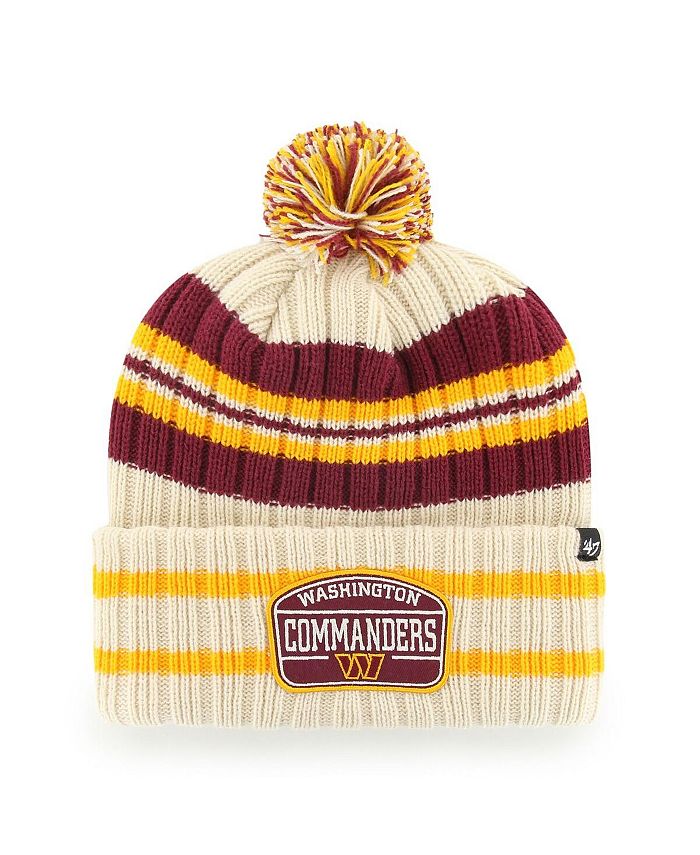 '47 Brand Men's Cream Washington Commanders Hone Cuffed Knit Hat with ...