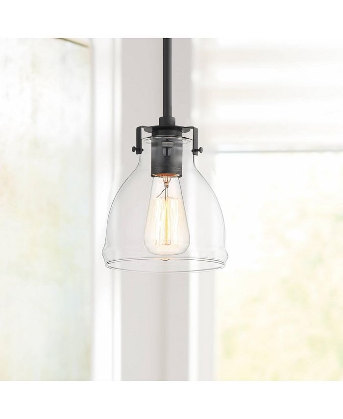 Possini Euro Design Bellis Black Mini Pendant Lighting 6" Wide ...