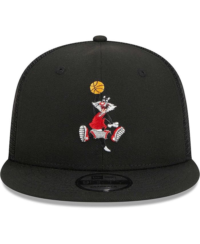 New Era Men's Black Looney Tunes Sylvester Trucker 9FIFTY Snapback Hat ...