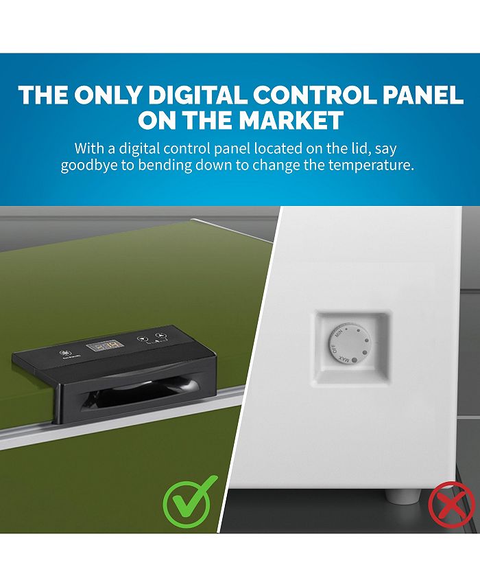 Newair 6.7 Cu. Ft. Mini Deep Chest Freezer and Refrigerator in Military ...