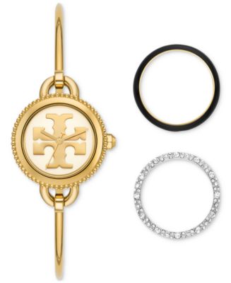 Tory Burch Women's The Miller Gold-Tone Stainless Steel Bangle Bracelet ...