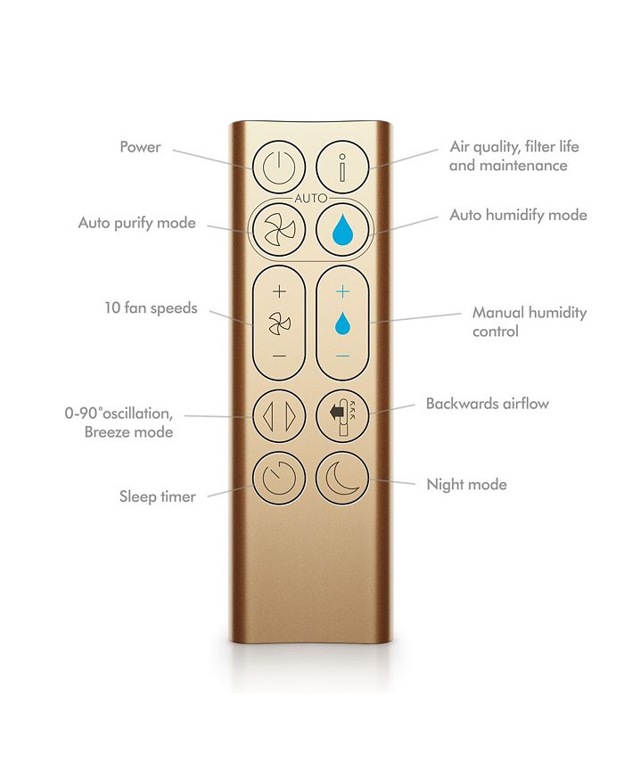 Dyson Purifier Humidify+Cool Fan Formaldehyde PH04 | White/Gold - Macy's