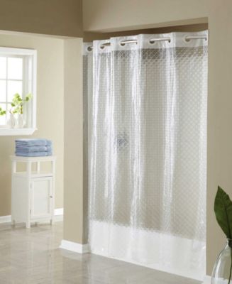 Hookless Diamond Polyethylene Vinyl Acetate (PEVA) Shower Curtain, 71 ...