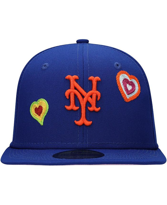 New Era Men's Royal New York Mets Chain Stitch Heart 59FIFTY Fitted Hat ...
