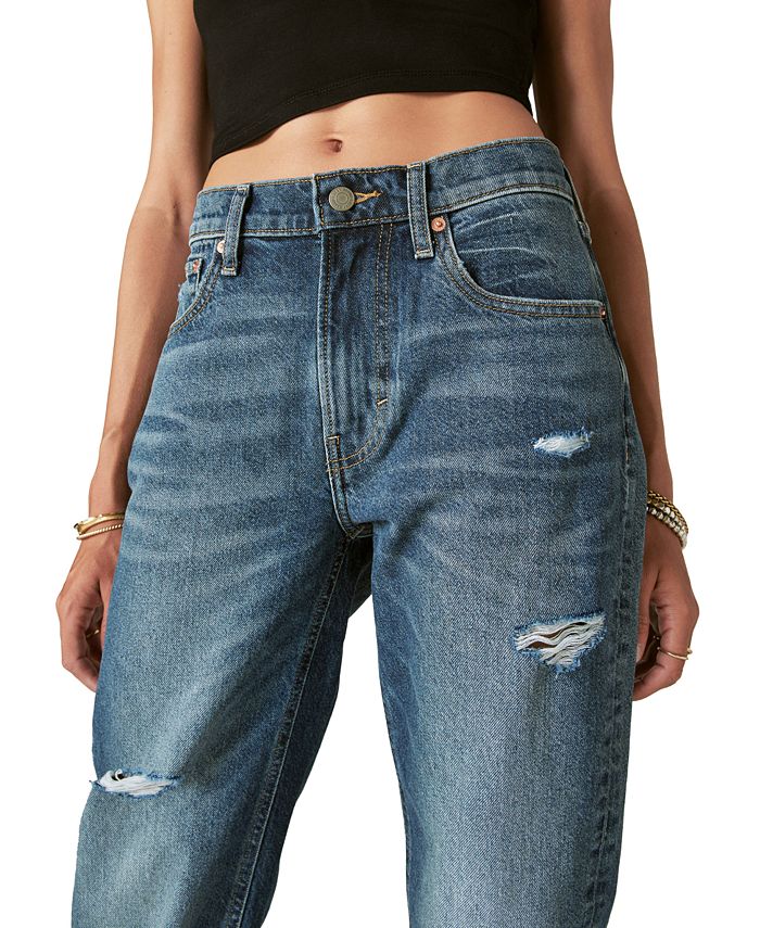 Lucky Brand Women's Knd Mid Rise Boy Denim Pants - Macy's