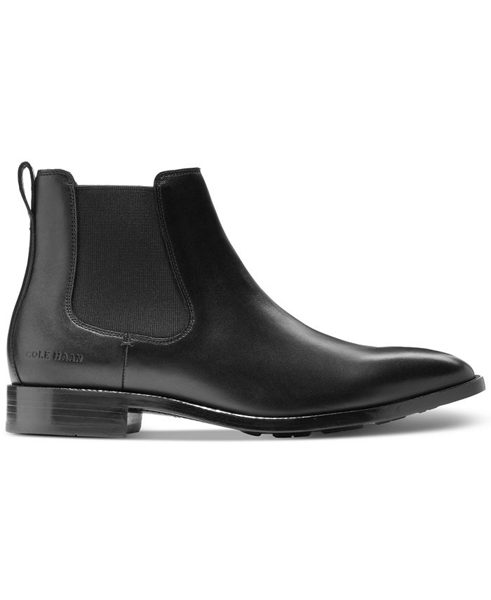Cole Haan Men's Hawthorne Leather Pull-On Chelsea Boots - Macy's