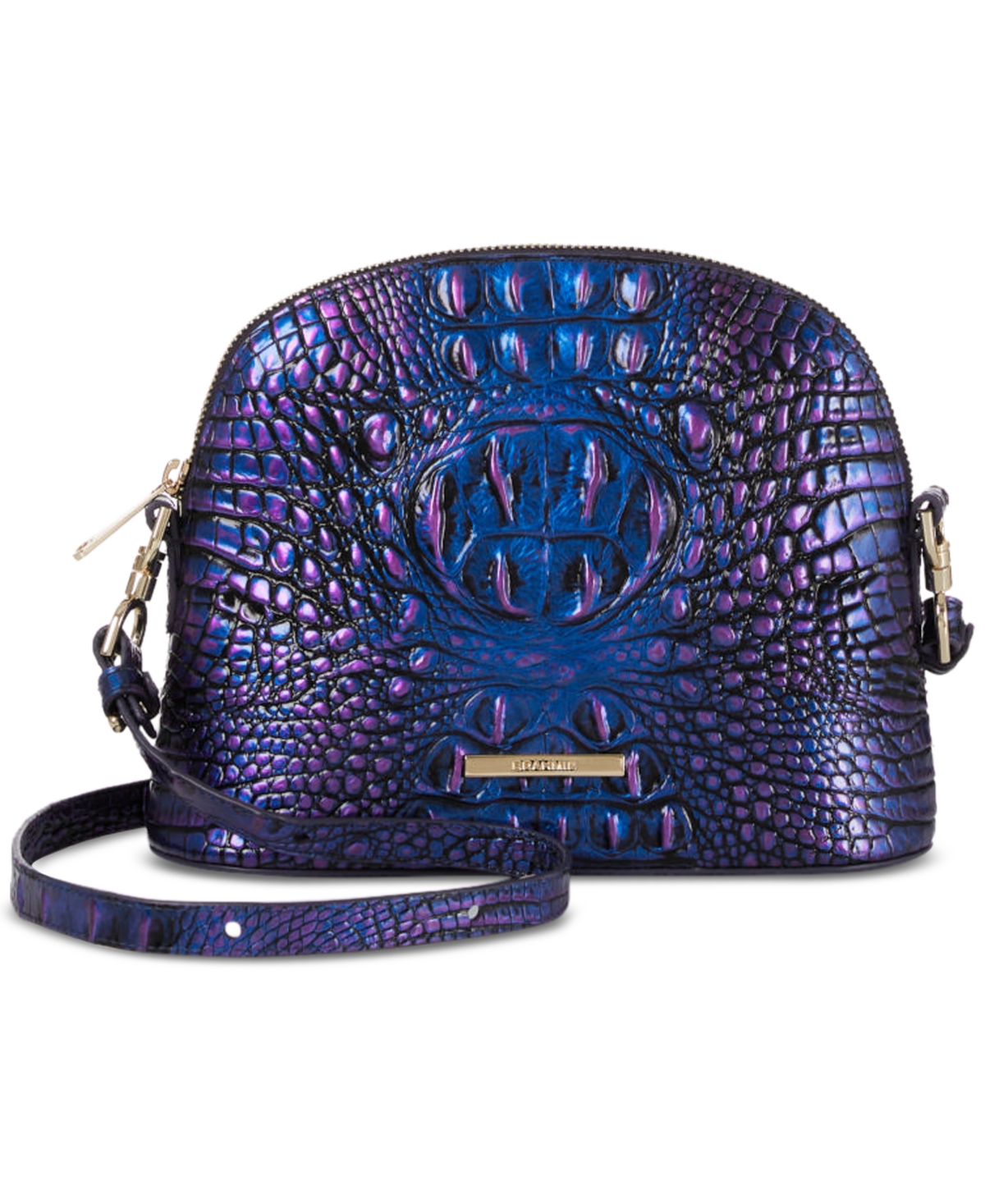 Brahmin Small Georgina Emerald Melbourne Leather Crossbody - Neptune ...