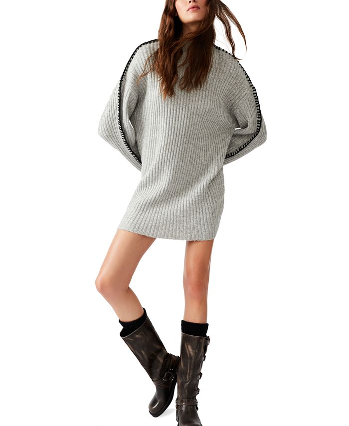 Steve Madden Women's Gemma Mock-Neck Sweater Dress - Macy's