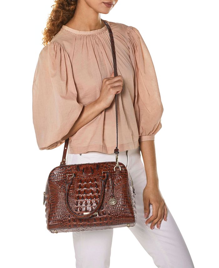 Brahmin Marissa Steel Melbourne Leather Satchel - Macy's