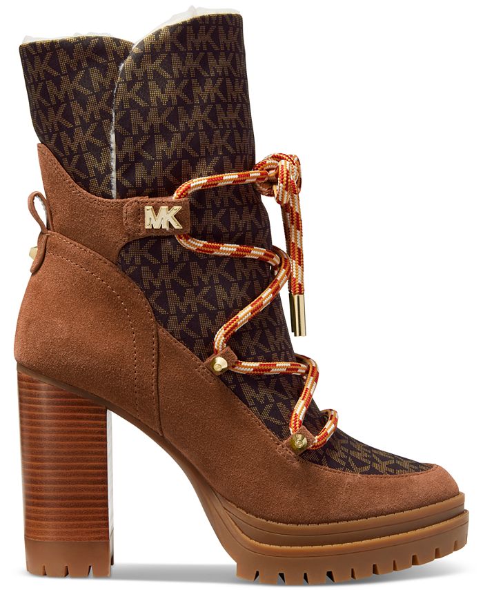 Michael Kors Women's Culver Logo Snow Lace-Up Booties - Macy's