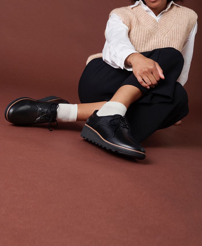 Clarks Women's Sharon Rae Lace-Up Wedge Shoes - Macy's