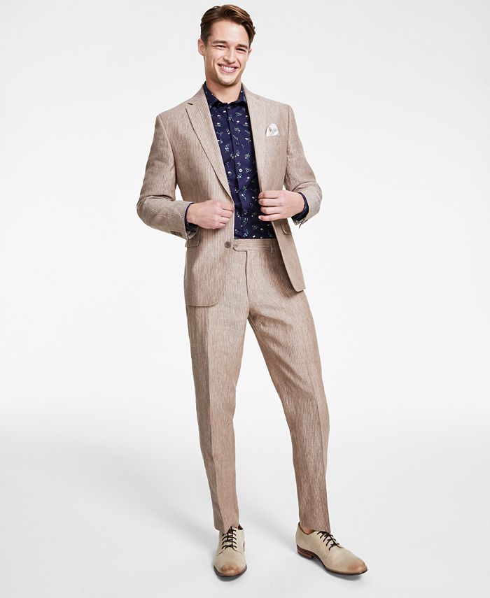 Bar III Men's Slim-Fit Linen Suit Separates, Created for Macy's - Macy's