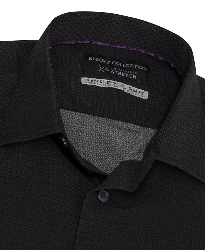 Report Collection Men's Slim-Fit Tonal-Print Shirt - Macy's
