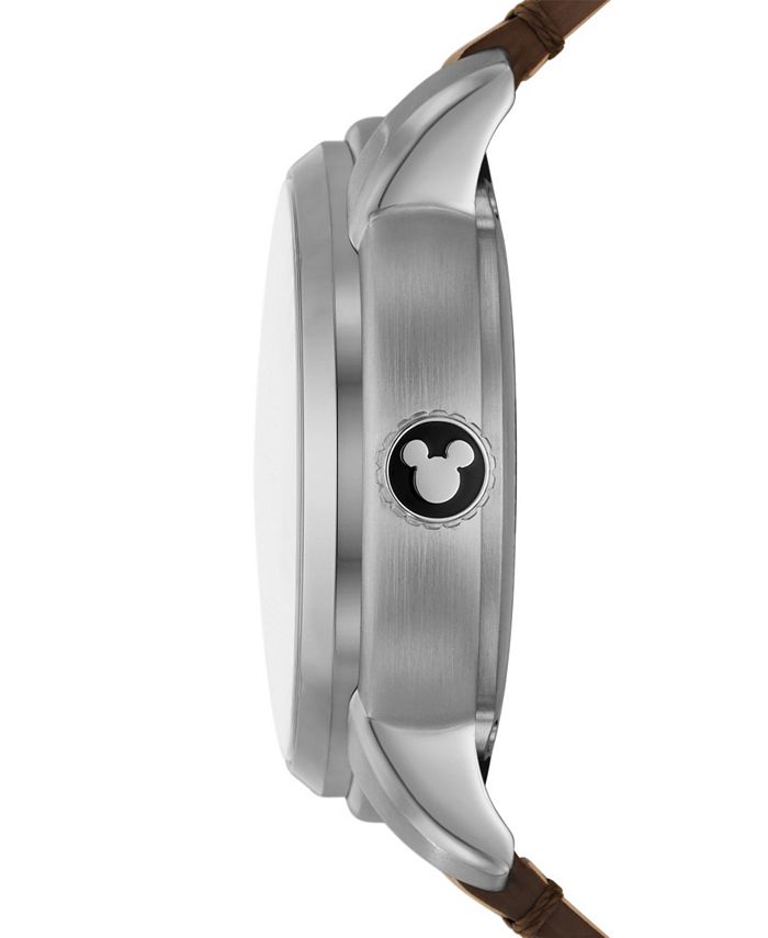 Fossil Unisex Disney x Fossil Limited Edition Three-Hand Brown Leather ...