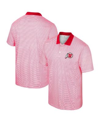 Men's Colosseum White Utah Utes Print Stripe Polo Shirt - Macy's