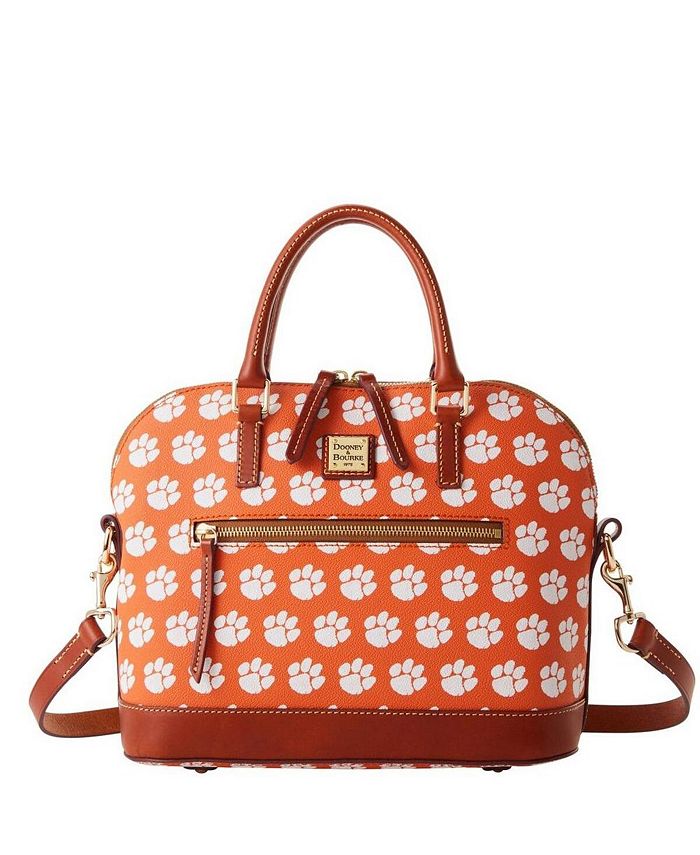 Dooney & Bourke Women's Clemson Tigers Signature Zip Satchel Purse - Macy's