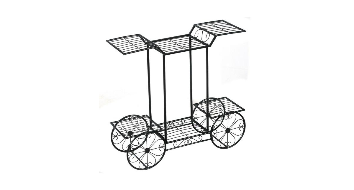 Click here for 6-Tier Garden Cart Flower Rack Display Decor Pot P... prices