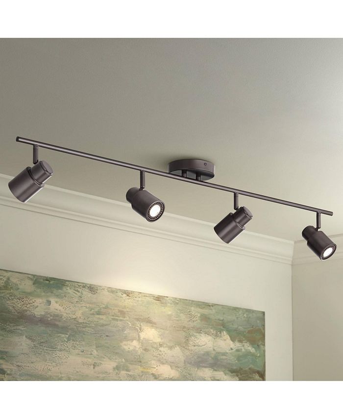 Pro Track Melson 4-Head LED Wall or Ceiling Track Light Fixture Kit ...