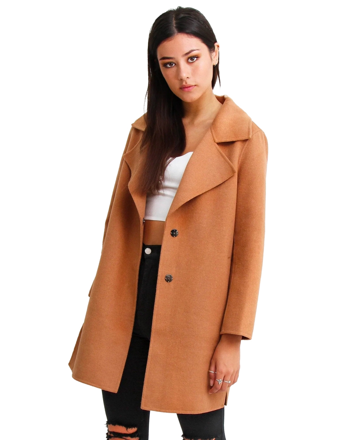 Click here for Belle & Bloom Womens Ex-Boyfriend Wool Blend Overs... prices