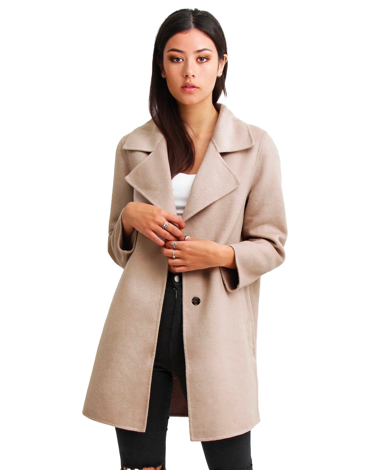 Click here for Belle & Bloom Womens Ex-Boyfriend Wool Blend Overs... prices