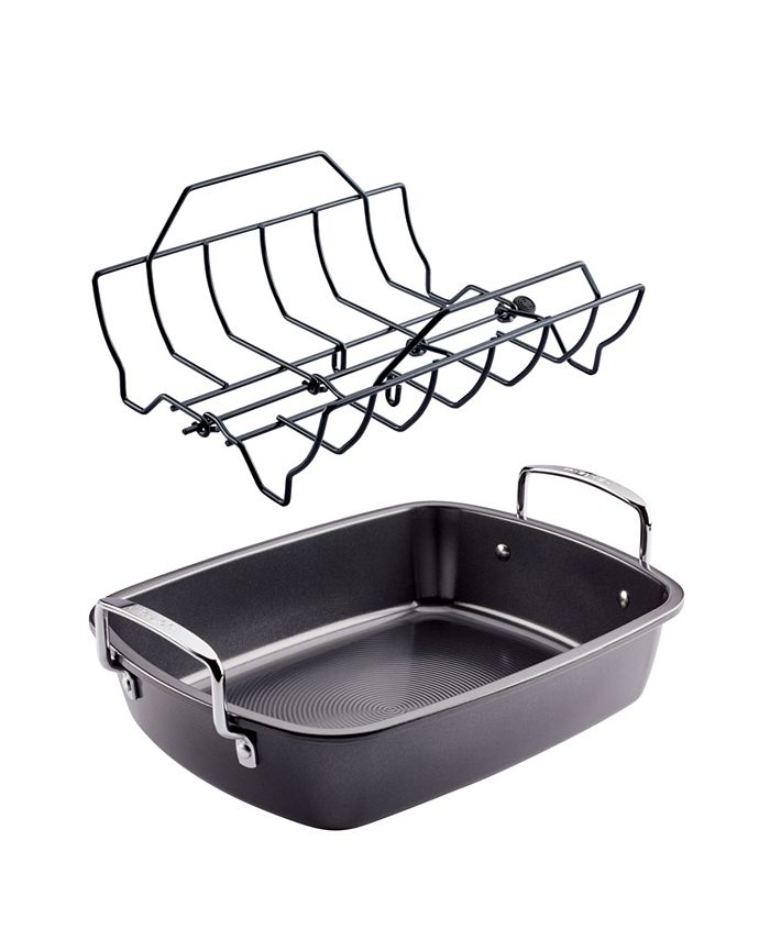 Circulon Carbon Steel 2 Pc. Ultra-lasting 17" x 13" Nonstick Roasting ...