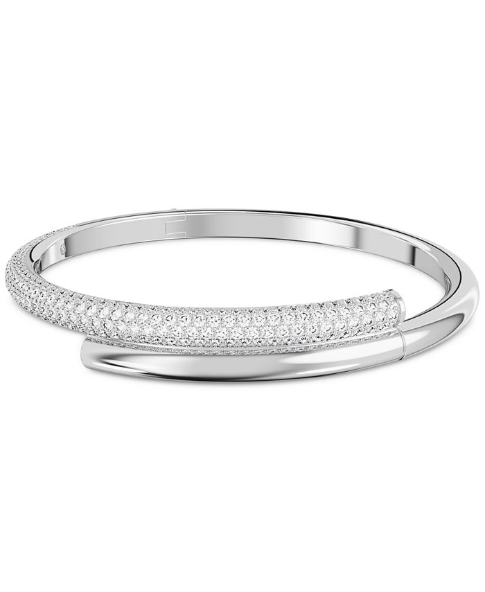 Swarovski Pavé Crossover Bangle Bracelet - Macy's
