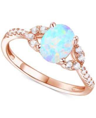 Citrine (1 ct. t.w.) & Lab-Grown White Sapphire (1/4 ct. t.w.) Ring in ...