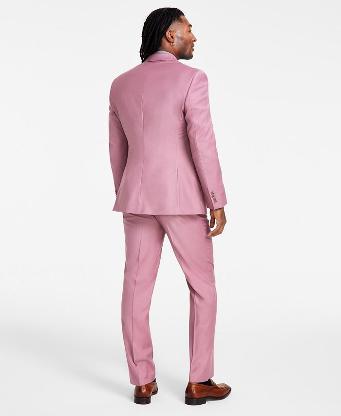 Tayion Collection Men's Classic-Fit Solid Vested Double-Breasted Suit ...