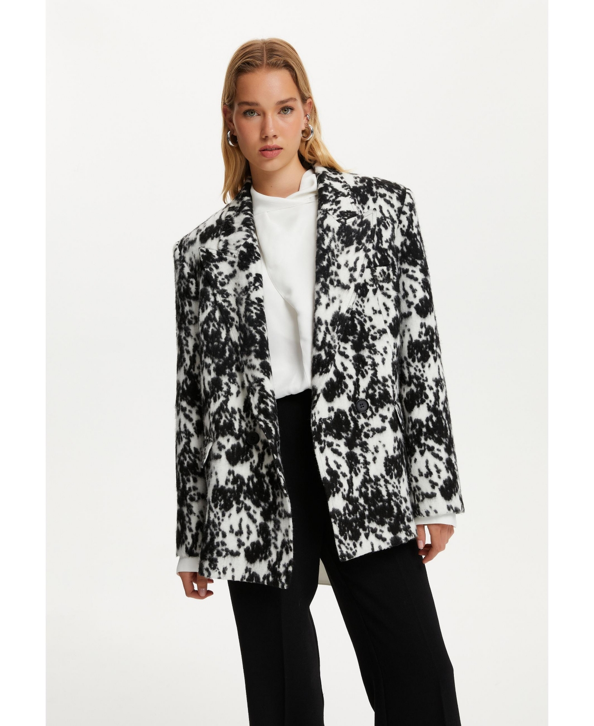 Click here for Womens Printed Double Breasted Jacket - Multi-colo... prices