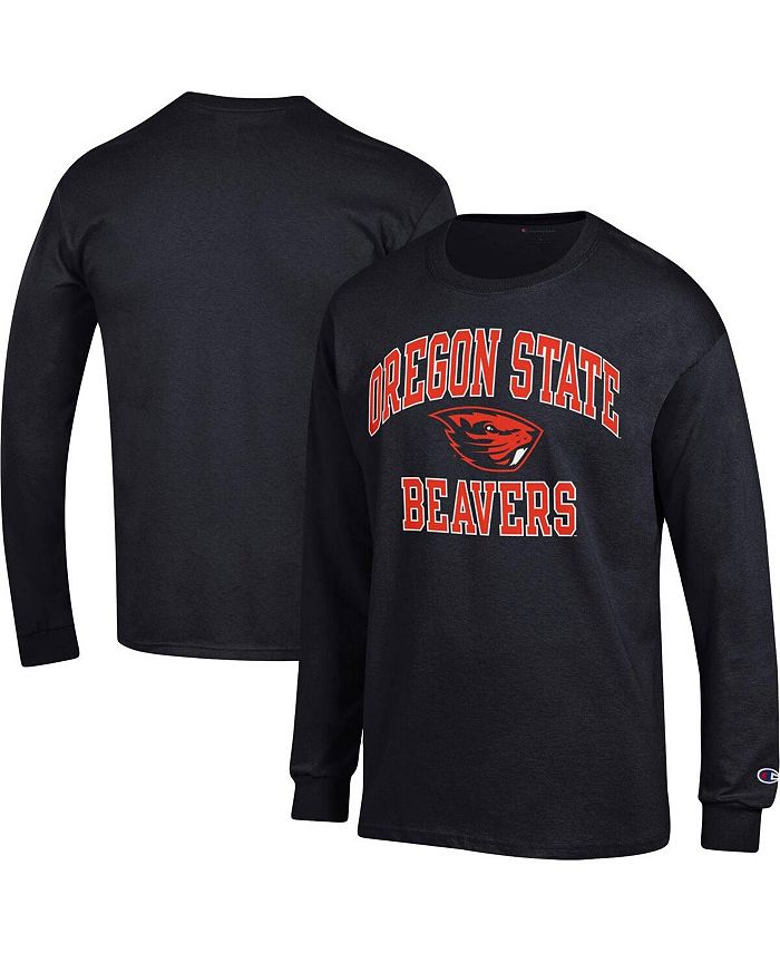 Champion Men's Black Oregon State Beavers High Motor Long Sleeve T ...
