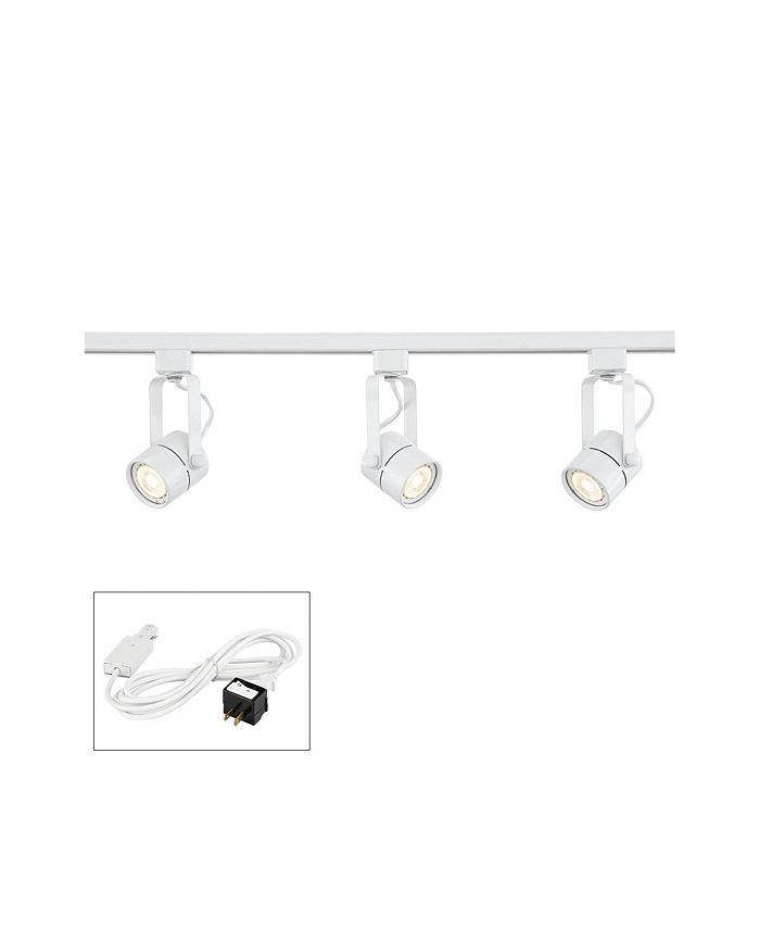 Pro Track 3-Head LED Bullet Lights Ceiling Track Light Fixture Kit ...