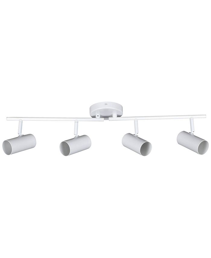 Pro Track Galena 4-Head LED Ceiling Track Light Fixture Kit Adjustable ...