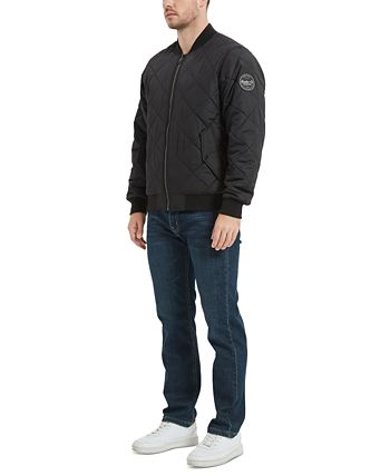 Hawke & Co. Men's Diamond Quilted Bomber Jacket - Macy's