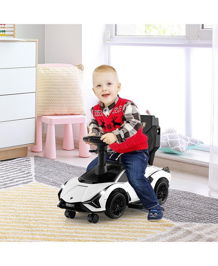 Slickblue 3 in 1 Licensed Lamborghini Ride Walking Toy Stroller - Macy's