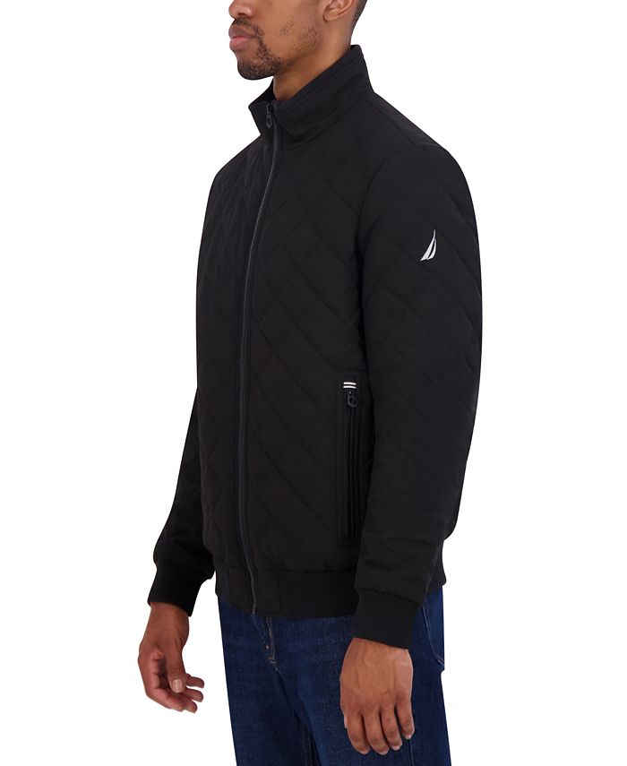 Nautica Men's Quilted Water-Resistant Full-Zip Bomber Jacket - Macy's