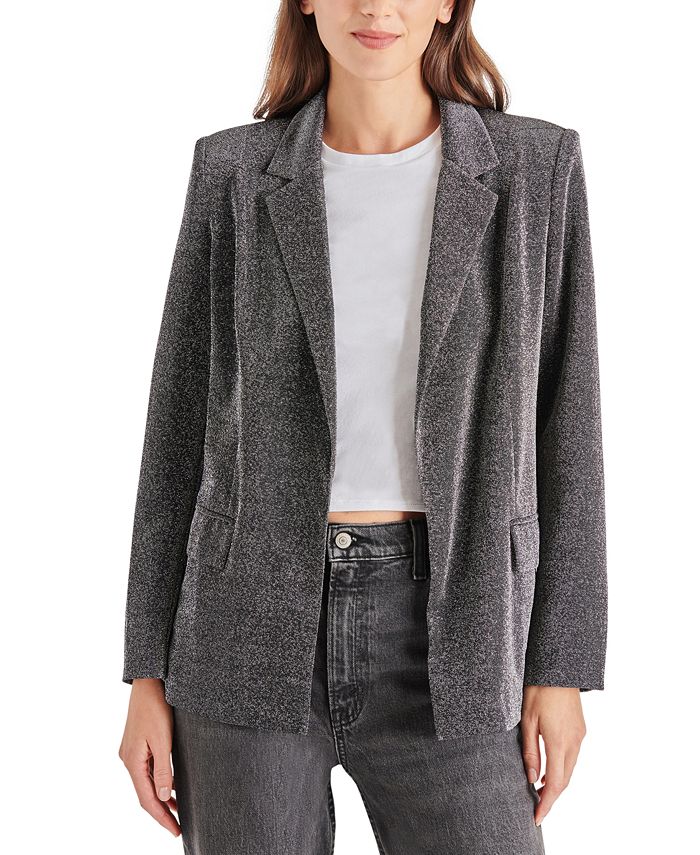 Steve Madden Women's Payton Open-Front Notched-Collar Blazer - Macy's