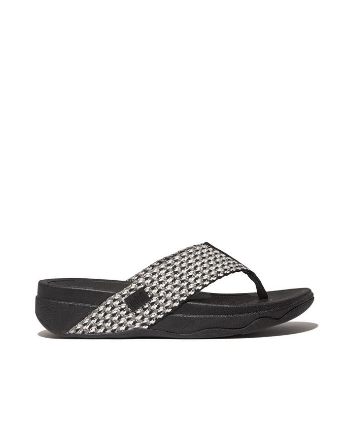 FitFlop Women's Surfa Multi-Tone Webbing Toe-Post Sandals - Macy's