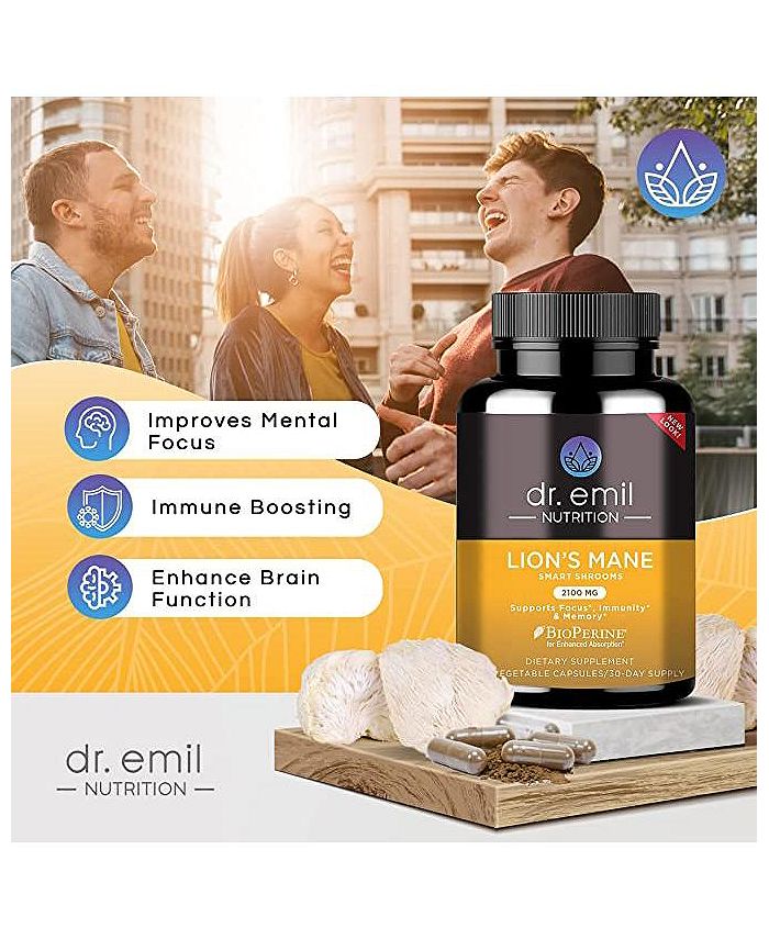 Dr. Emil Nutrition Organic Lions Mane Mushroom Capsules - Macy's