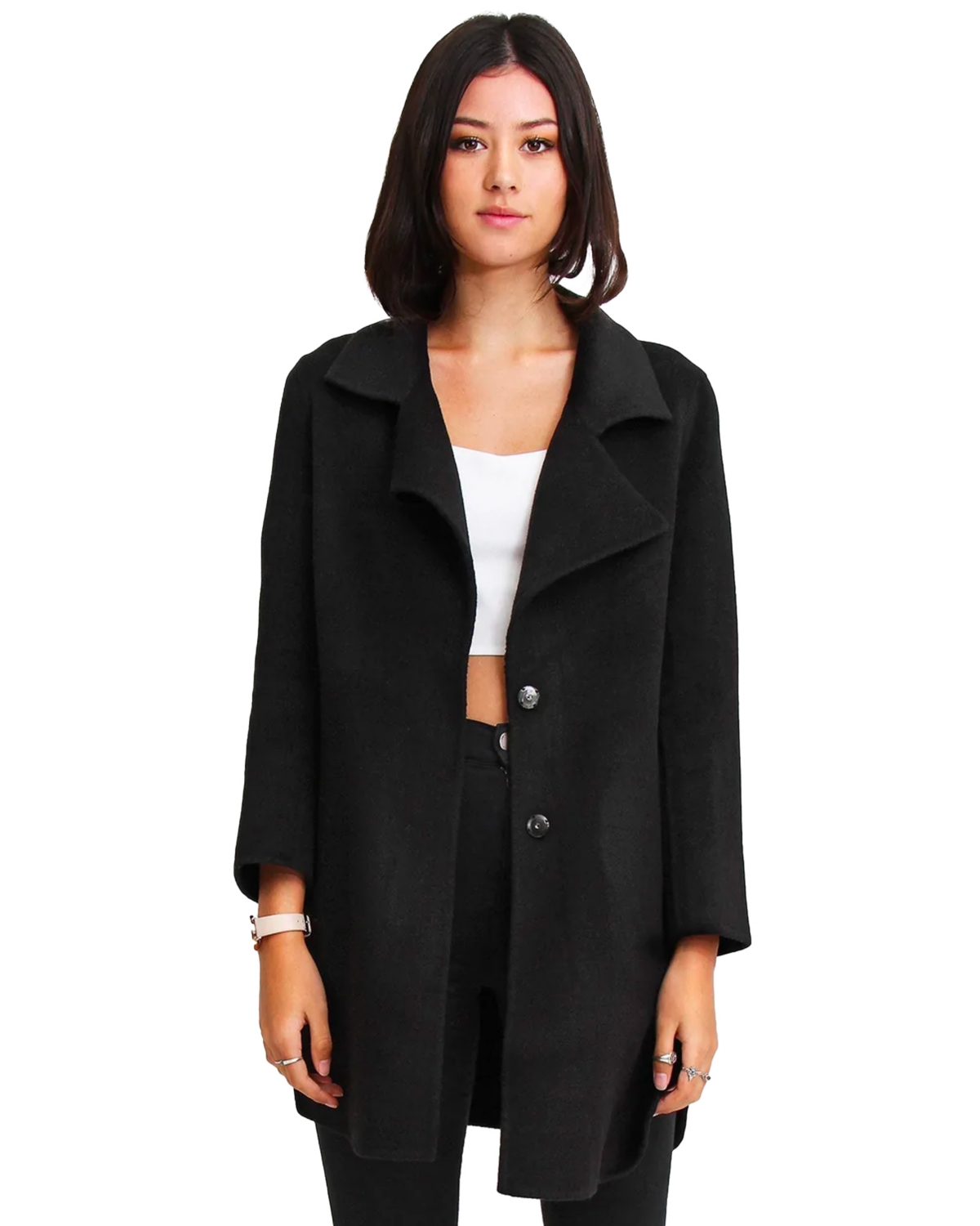 Click here for Belle & Bloom Womens Ex-Boyfriend Wool Blend Overs... prices