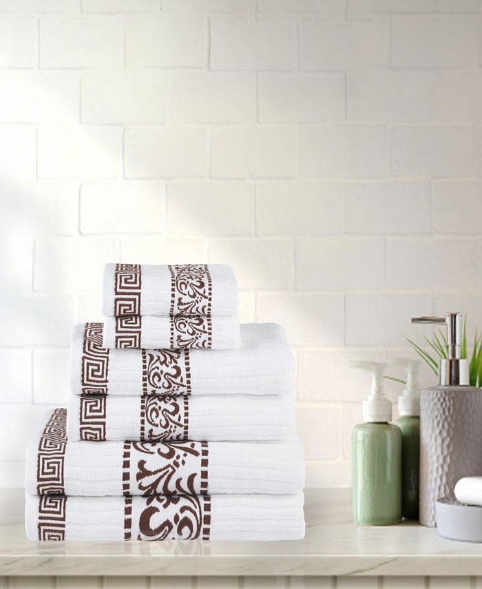 Superior Athens Cotton with Greek Scroll and Floral Pattern Assorted, 6 ...