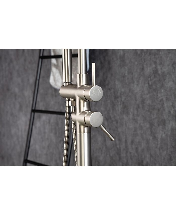 Simplie Fun Floor Mount Bathtub Faucet Freestanding Tub Filler Matte ...