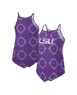 Women's Colosseum x Wrangler Purple Distressed LSU Tigers Bandana Tank ...