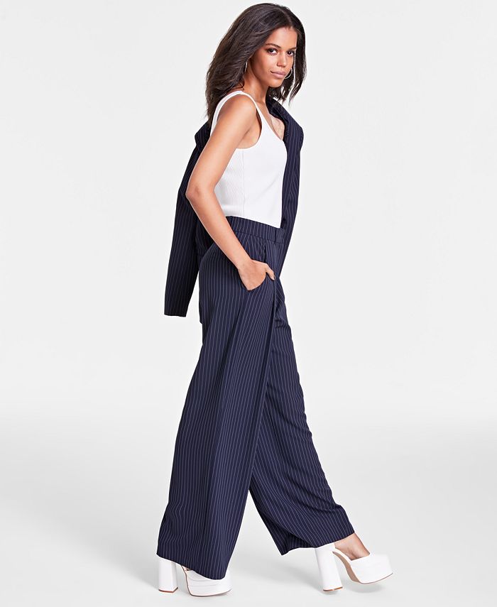 Bar III Women's Pinstriped Pants, Created for Macy's - Macy's