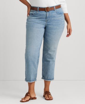 Lauren Ralph Lauren Plus Size Mid-Rise Tapered Jeans - Macy's