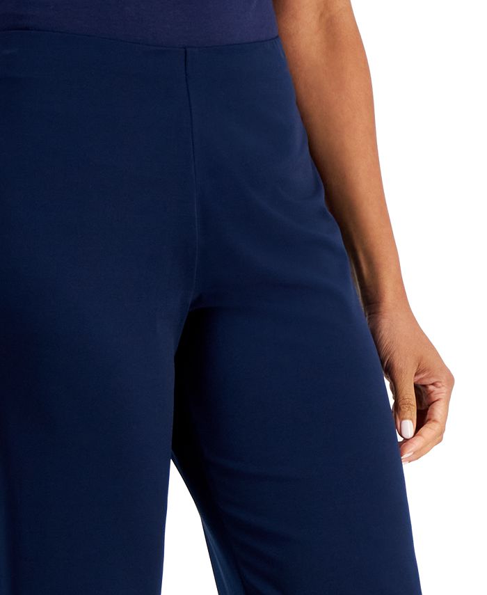 JM Collection Petite Solid Knit Cropped Pants, Created for Macy's - Macy's