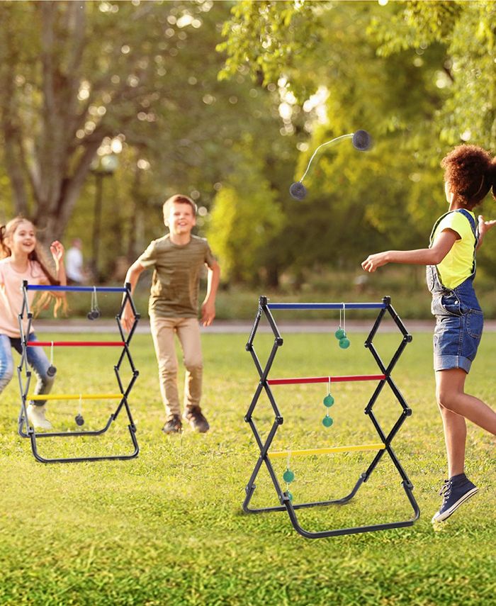 E-JET SPORT Ladder Toss Games, Ladder Ball Set, Instant Setup, Folding ...